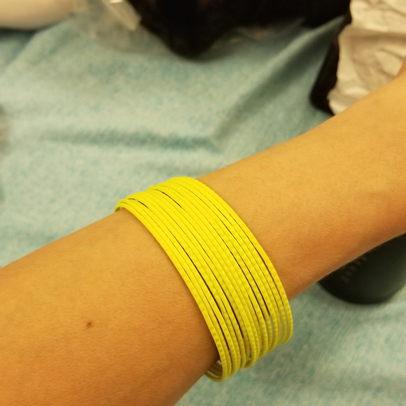 Jewelry | Nwt Neon Yellow Bangles Set Of 15 85 | Poshmark
